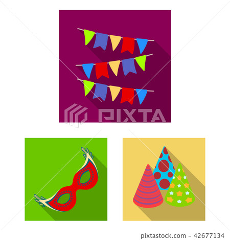 Party, entertainment flat icons in set... - Stock Illustration ...