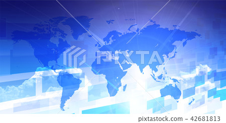 Sky world map background - Stock Illustration [42681813] - PIXTA