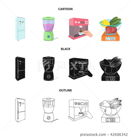 kitchen, refreshment, restaurant and other web... - Stock Illustration ...