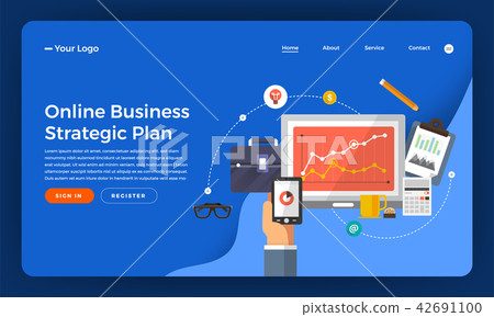 Illustrations flat design concept technology. - Stock Illustration ...