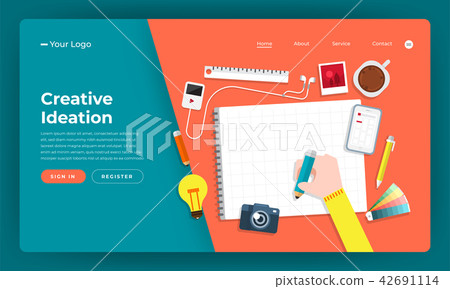 Illustrations flat design concept technology. - Stock Illustration ...