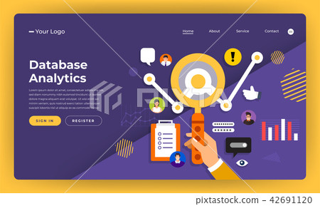 Illustrations flat design concept technology. - Stock Illustration ...