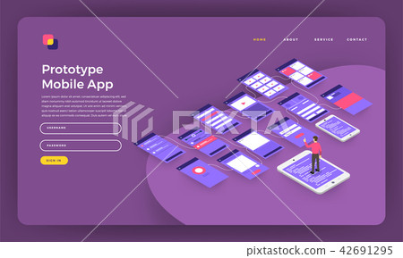 Illustration flat design concept technology - Stock Illustration ...