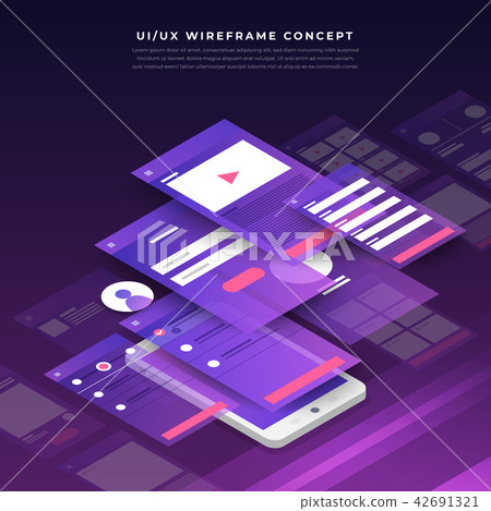 Illustration flat design concept technology - Stock Illustration ...