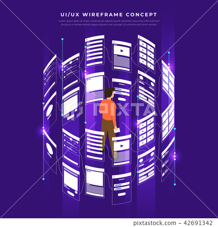 Illustration flat design concept technology - Stock Illustration ...