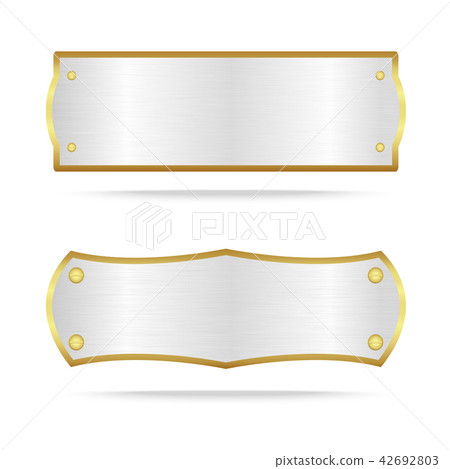 Silver metal label with screw - Stock Illustration [42692803] - PIXTA