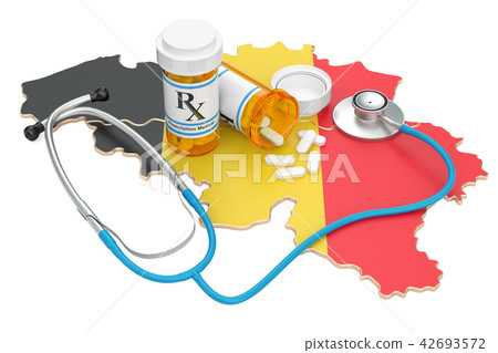 Healthcare in Belgium concept, 3D rendering - Stock Illustration ...