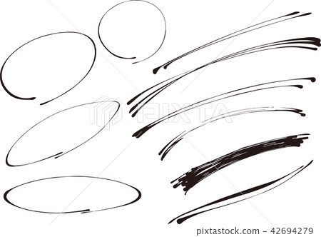 Writing circle set - Stock Illustration [42694279] - PIXTA