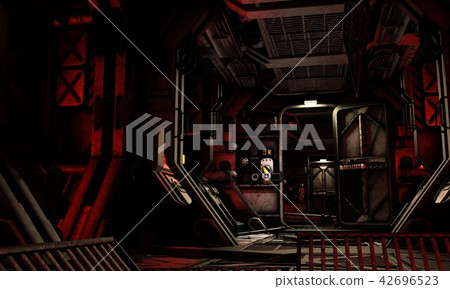 Inside the desolate spacecraft - Stock Illustration [42696523] - PIXTA