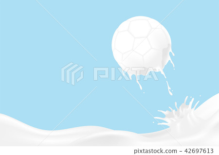 Milk splash Soccer ball shape, World Milk Day - Stock Illustration ...