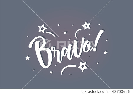 Bravo lettering card, banner. Beautiful... - Stock Illustration ...