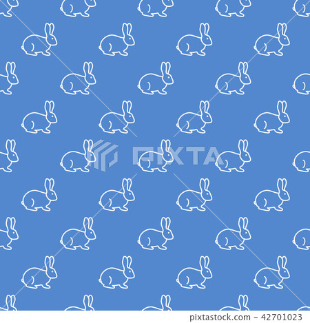 Seamless rabbit pattern - Stock Illustration [42701023] - PIXTA