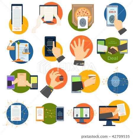 Electronic signature vector set - Stock Illustration [42709535] - PIXTA