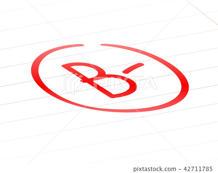 B minus examination result grade latter mark. - Stock Illustration ...