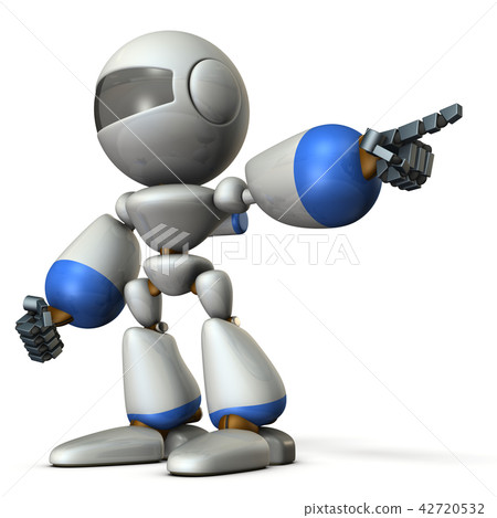 Robot pointing right - Stock Illustration [42720532] - PIXTA