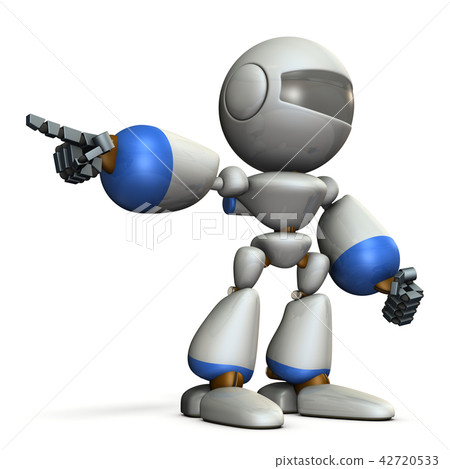 Robot pointing to the left - Stock Illustration [42720533] - PIXTA