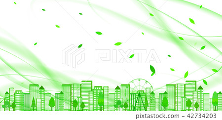 Fresh green eccentric background - Stock Illustration [42734203] - PIXTA