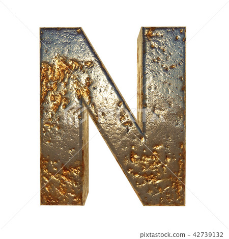 Rusted metal letter N - Stock Illustration [42739132] - PIXTA