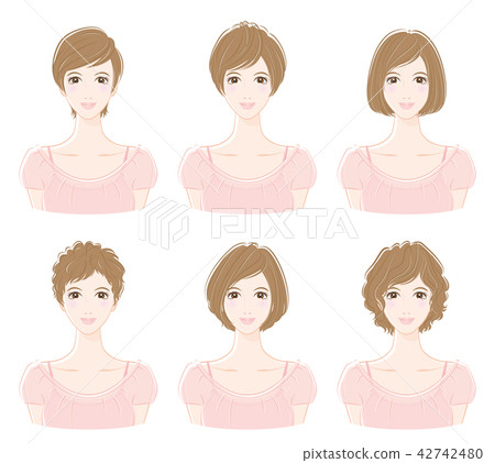 Hair style illustration - Stock Illustration [42742480] - PIXTA