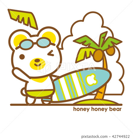 Honey Honey Bee Surfboard - Stock Illustration [42744922] - PIXTA