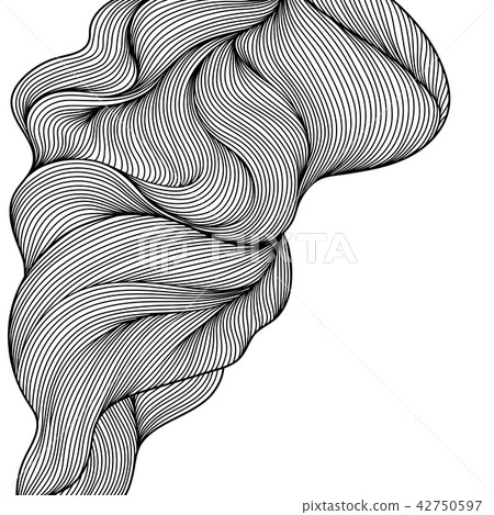 Background with wave line curls. - Stock Illustration [42750597] - PIXTA