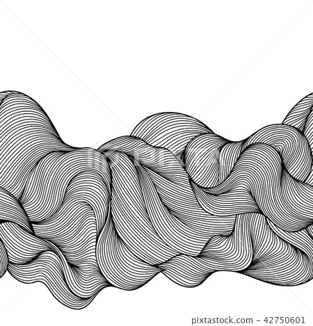 Seamless wave hair line pattern. - Stock Illustration [42750601] - PIXTA