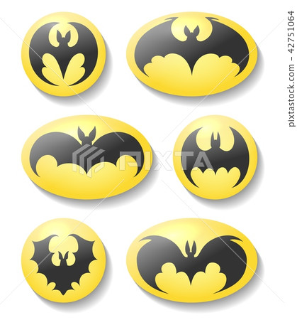 Bat buttons set - Stock Illustration [42751064] - PIXTA