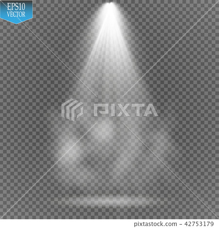 Vector white transparent energy spotlight scene... - Stock Illustration ...