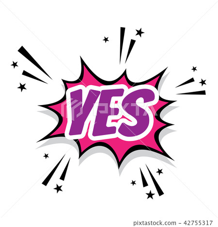 Comic graphic design for explosion blast YES-插圖素材 [42755317] - PIXTA圖庫