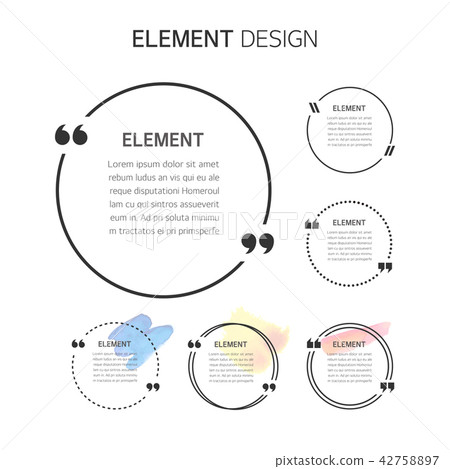 Various element text boxes - Stock Illustration [42758897] - PIXTA