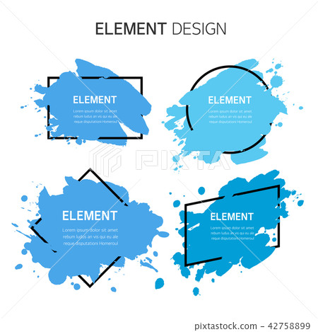 Various element text boxes - Stock Illustration [42758899] - PIXTA