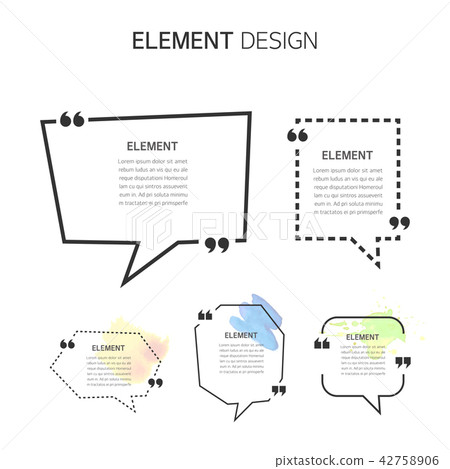 Various element text boxes - Stock Illustration [42758906] - PIXTA