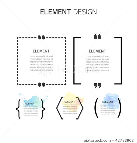 Various element text boxes - Stock Illustration [42758908] - PIXTA