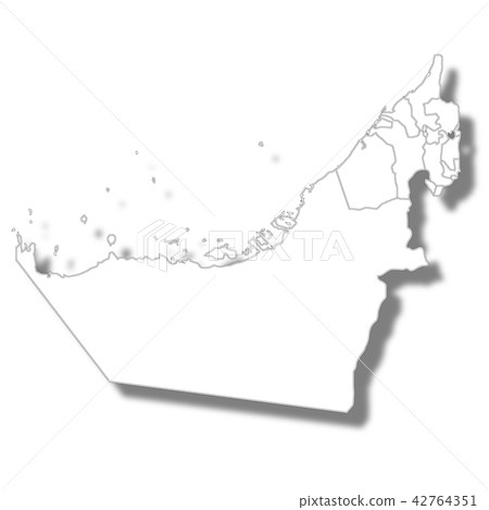 United Arab Emirates country map icon - Stock Illustration [42764351 ...