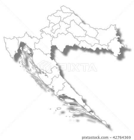 Croatian map icon - Stock Illustration [42764369] - PIXTA