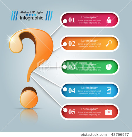 Business infographics. Question mark. Realistic... - Stock Illustration ...