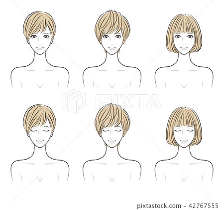 Hair style illustration - Stock Illustration [42767555] - PIXTA