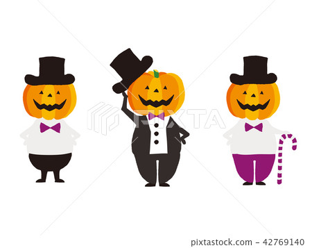 Halloween pumpkin character set - Stock Illustration [42769140] - PIXTA