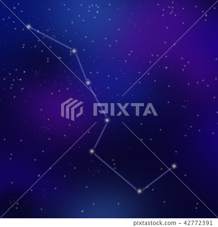 Big Dipper and the sky full of sky - Stock Illustration [42772391] - PIXTA