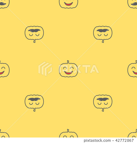 Jack o lantern elements seamless background - Stock Illustration ...