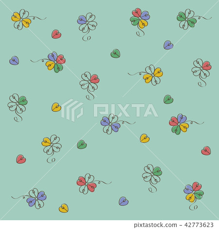 Colorful Clover illustration set - Stock Illustration [42773623] - PIXTA