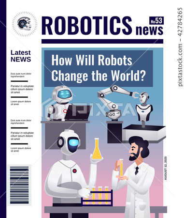 Robotics Magazine Cover Design - Stock Illustration [42784265] - PIXTA