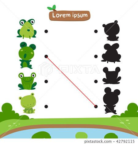 frog matching game vector design - Stock Illustration [42792115] - PIXTA