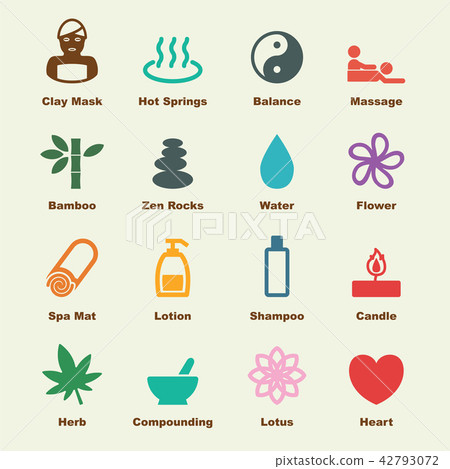 spa elements - Stock Illustration [42793072] - PIXTA