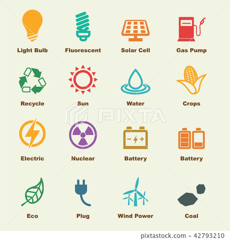 energy elements - Stock Illustration [42793210] - PIXTA