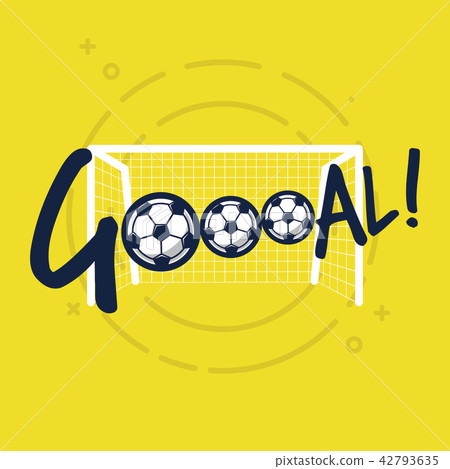 Goal sign for football or soccer game. - Stock Illustration [42793635 ...