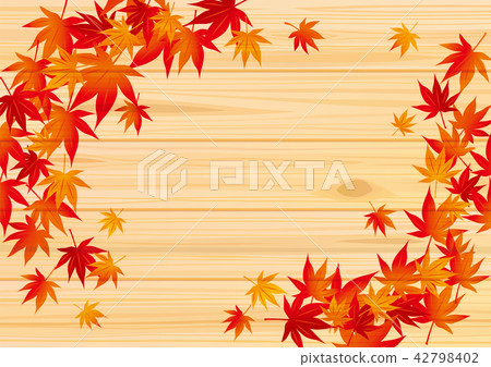 Three points of autumn leaves - Stock Illustration [42798402] - PIXTA