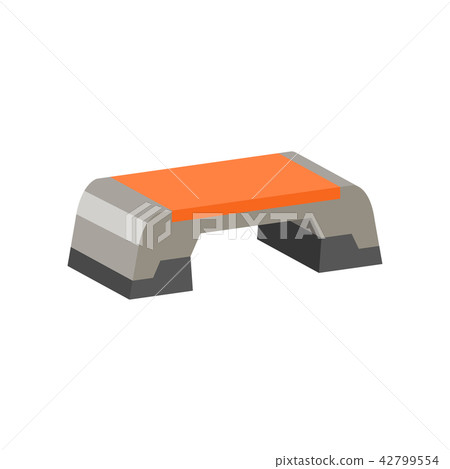 Flat vector icon of step platform. Exercise... - Stock Illustration ...
