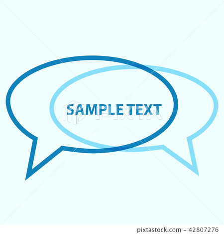 Blue speech bubble, icon, logo - Stock Illustration [42807276] - PIXTA