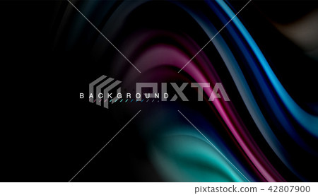 Fluid colors abstract background, twisted...-插圖素材 [42807900] - PIXTA圖庫